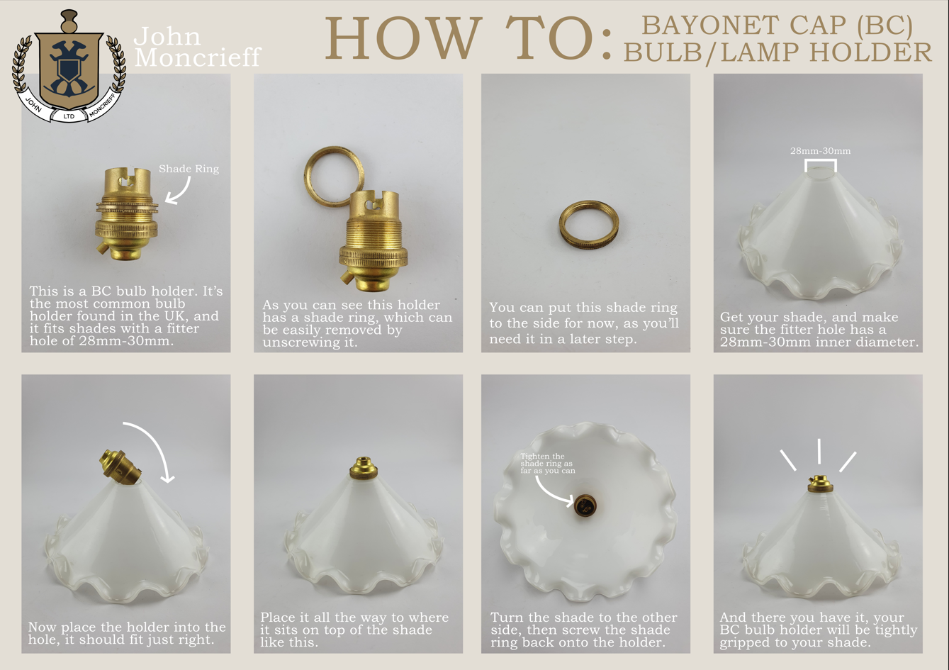 How to fit a BC Bulb Holder